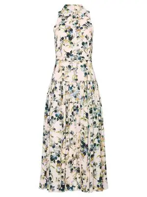 Cinq À Sept Saraih Floral Sleeveless Shirt Dress - Pink