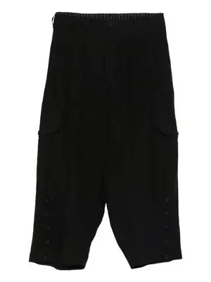 Yohji Yamamoto Pleated Cargo Pants - Black