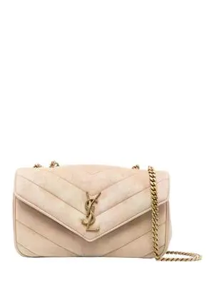 Saint Laurent Small Lou Lou Logo-plaque Cross Body Bag - Neutrals