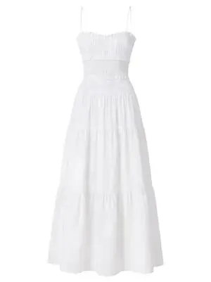 Georgia Hardinge Exclusive Fossil Shirred Maxi Dress In Ivory - 60% Off |  Editorialist