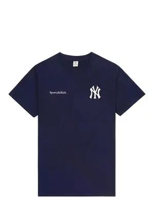 SPORTY & RICH Yankees Serif T-shirt - Blue