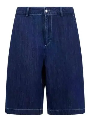 7 For All Mankind Contrast Stitch Shorts - Blue
