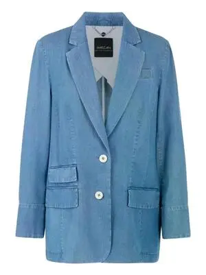 MARCCAIN Oversized Blazer With Patch Pockets - Blue