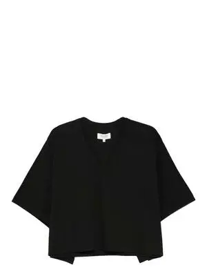 PSOPHIA V-Neck Short-Sleeved T-Shirt Black