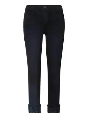 Liu Jo Five-pocket Jeans With Rhinestone Detailing - Black