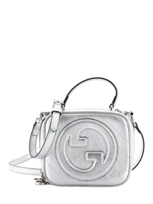 Gucci Blondie Top Handle Satchel - Silver