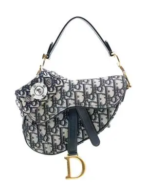 Dior 2019 Micro Oblique Canvas Saddle Bag - Blue