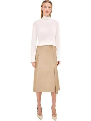 Alexis Ellena Wrap Skirt Beige