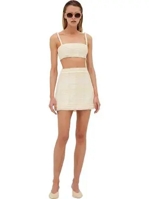 Alexis Elma Tweed Mini Skirt - Ivory