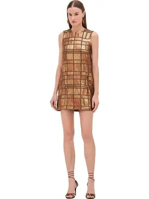 Alexis Emani Embellished Mini Dress - Bronze