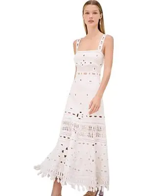 Alexis Evelyn Midi Dress - Blanc