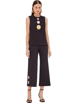 Alexis Amell Embellished Top - Black