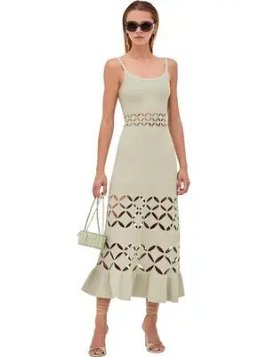 Alexis Elayne Cutout Midi Dress - Sage