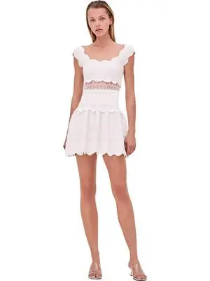 Alexis Hopper Mini Dress - White