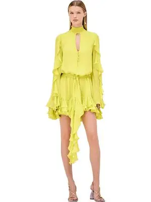 Alexis Giovanna Mini Dress - Chartreuse
