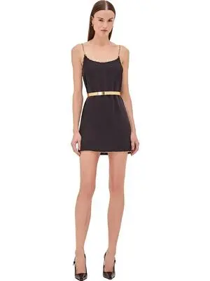 Alexis Madisson Dress With Gold Chain Detail - Black
