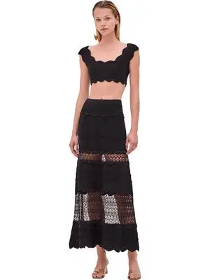 Alexis Lise Knit Top - Black