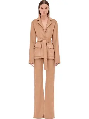 Alexis Lazlo Vegan Suede Blazer - Tan