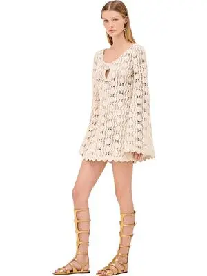 Alexis Micah Mini Dress - Beaded Macrame