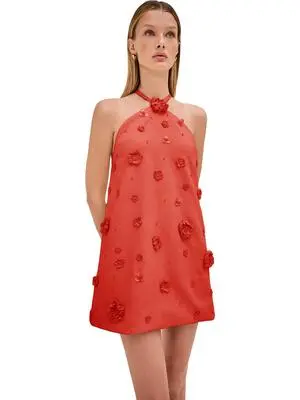 Alexis Milaa Mini Dress Terracotta Raffia