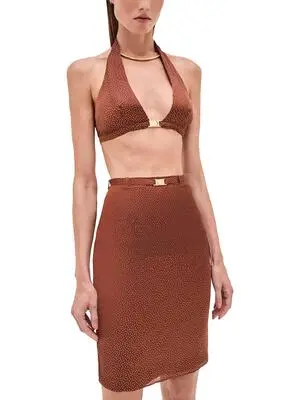 Alexis Lotte Halter Crop Top - Sienna Dot