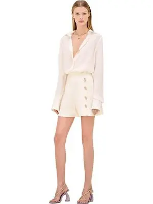 Alexis Pat Long-sleeve Top - Ivory