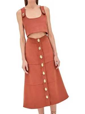 Alexis Norie Cropped Top - Auburn