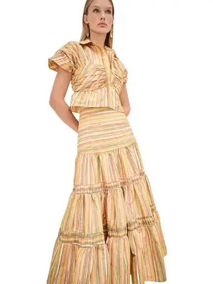 Alexis Arya Cropped Top Lemon Stripe