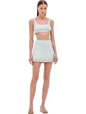 Alexis Ashe Mini Skirt - Ice Blue