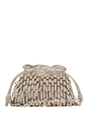 Alexis Quinn Woven Fringe Clutch - Vanilla