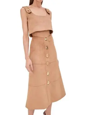 Alexis Norie Cropped Top - Tan