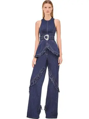 Alexis Reed Fitted Sleeveless Top - Denim