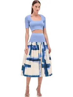 Alexis Arnette Skirt - Blue Brushstroke