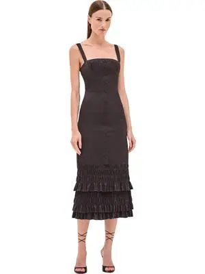 Alexis Atalya Midi Dress - Black