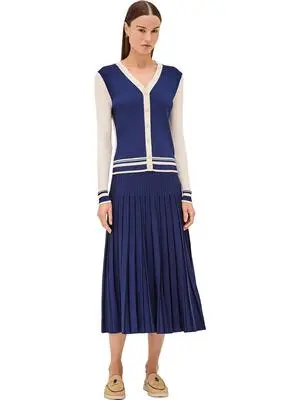 Alexis Sanders Pleated Skirt - Marine Blue