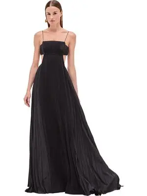 Alexis Varranza Pleated Gown - Black