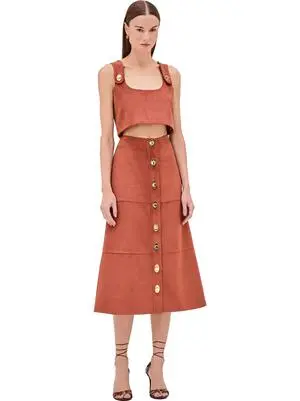 Alexis Sinead Midi Skirt - Auburn