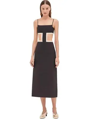 Alexis Brunetti Dress With Cutouts And Square Neckline - Black