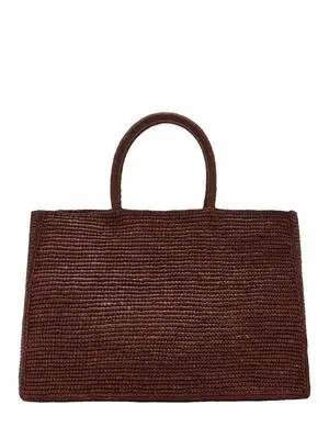 Lié Studio The Charlotte Large Raffia Tote - Brown
