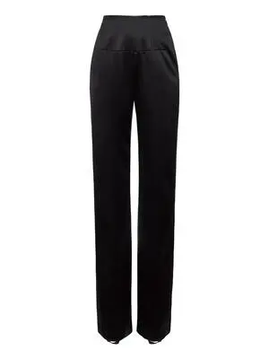 VALENTINO Straight-Leg Silk-Blend Pants