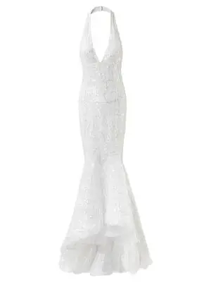 LA FUORI Moonveil Fishtail Midi Dress