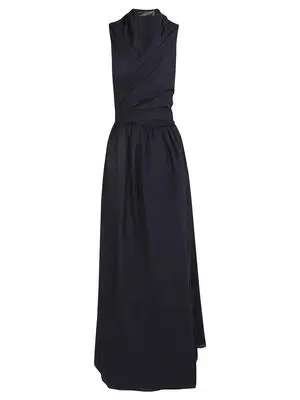 CORTANA Mar Drop-waist Wrap Maxi Dress - Navy