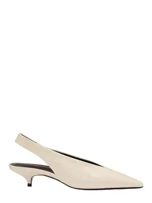 REFORMATION Reformation Calista Slingback Kitten Heel Ivory
