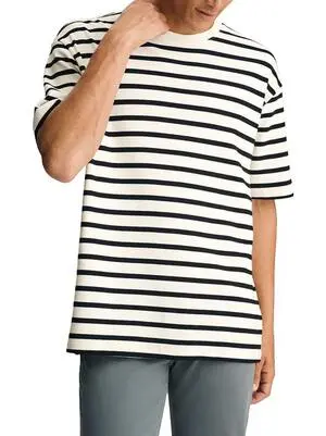 MAVI Stripe Cotton T-shirt - Black