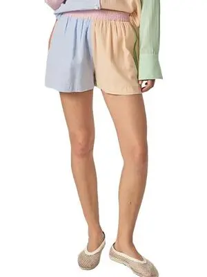 English Factory Colorblock Stripe Pull-on Shorts - Multi