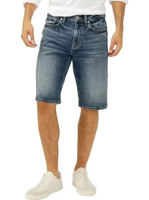 SILVER JEANS CO. Gordie Relaxed Fit Denim Shorts - Delray