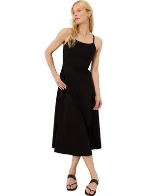 PACT Fit & Flare Midi Dress - Black
