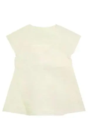 Issey Miyake Ribbed A-line Dress - Neutrals