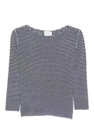 BEYOU Striped Top - White