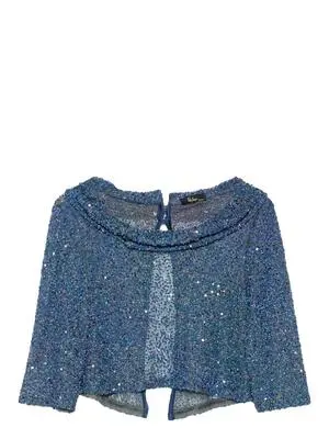 FELY CAMPO Embellished Sequin Blouse - Blue